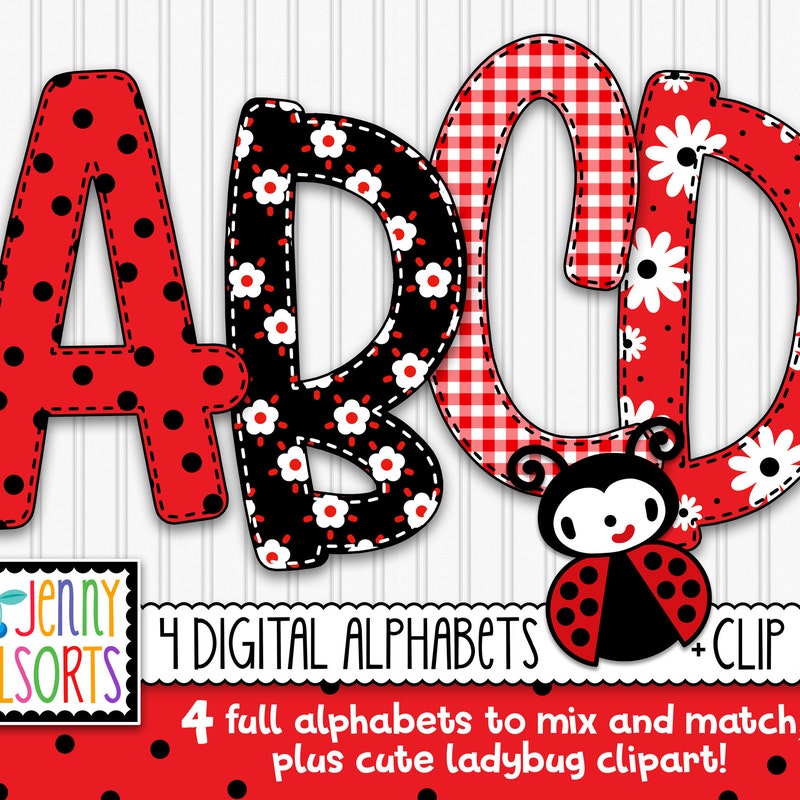 Ladybug Monogram - Etsy