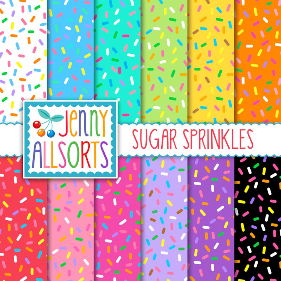 Sugar Sprinkles Digital Paper - Printable Graphic Design for Invites ...