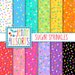 Rainbow Brights Digital Papers Rainbow Clipart 12x12 Colorful Printable ...
