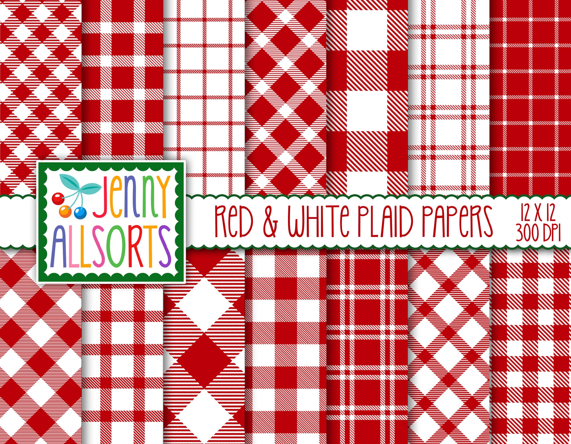 Red And White Checkered Paper