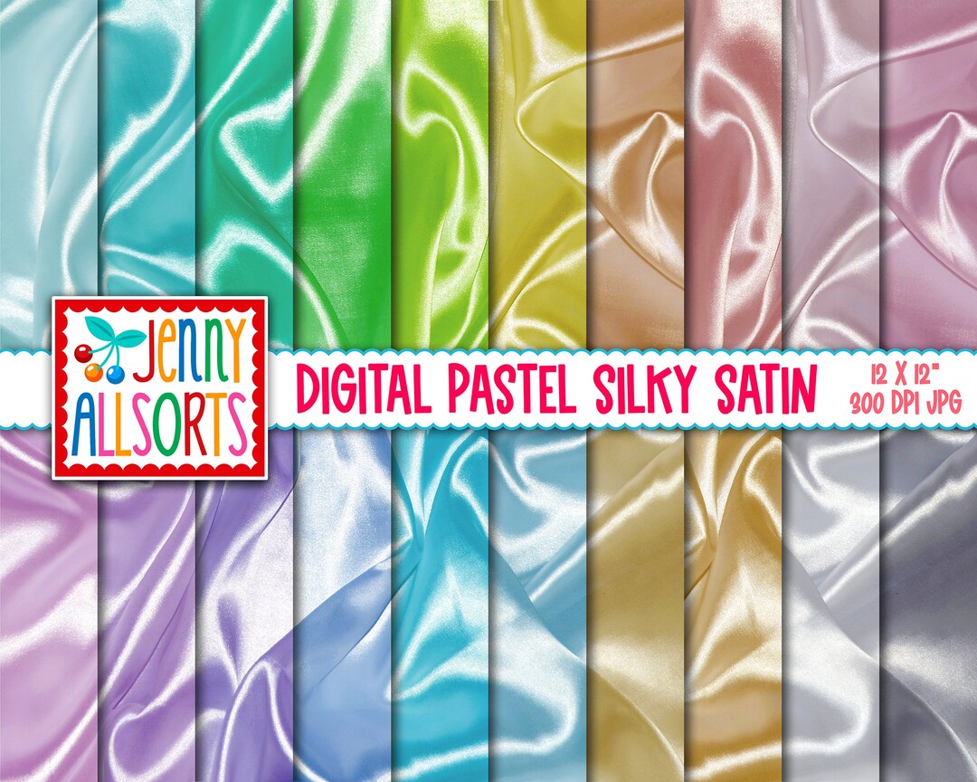 Pastel Satin Digital Design Textures - Shiny Silky Satin Fabric ...