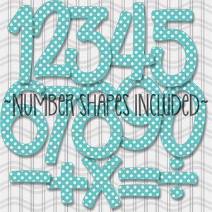 Primary 4-color Number Bundle for Sublimation & Design, Polka Dot ...