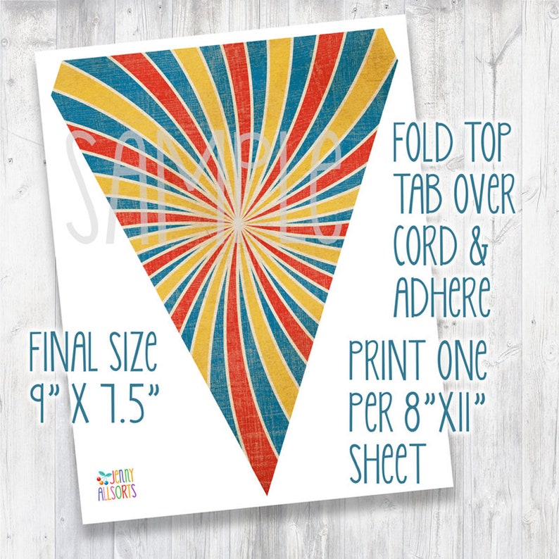 Vintage Circus Pennants Printable Digital Circus Banner - Etsy