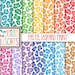Pastel Leopard Digital Design Papers, Pastel Color Animal Print for ...