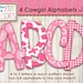 Candy Hearts Alphabet Clipart - Valentine Letters, Pink Digital ...