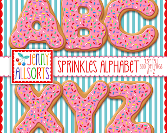 Cookie Alphabet Clipart | Etsy