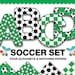 Soccer Set Four Digital Alphabets Matching Papers for Sublimation ...