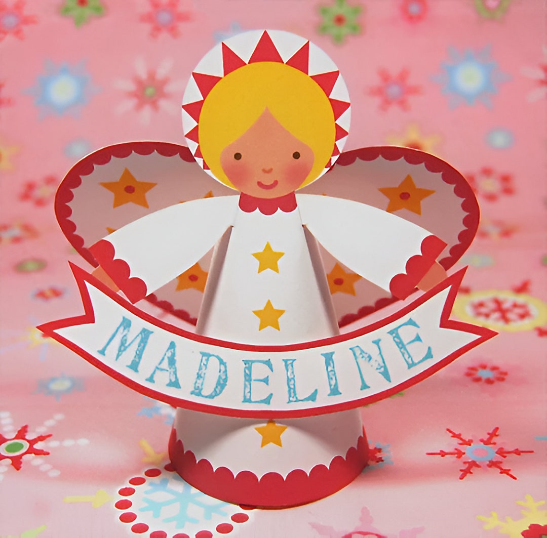 Printable Angel Christmas Ornament - Digital Instant Download PDF ...