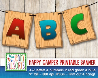 Camping Alphabet - Etsy