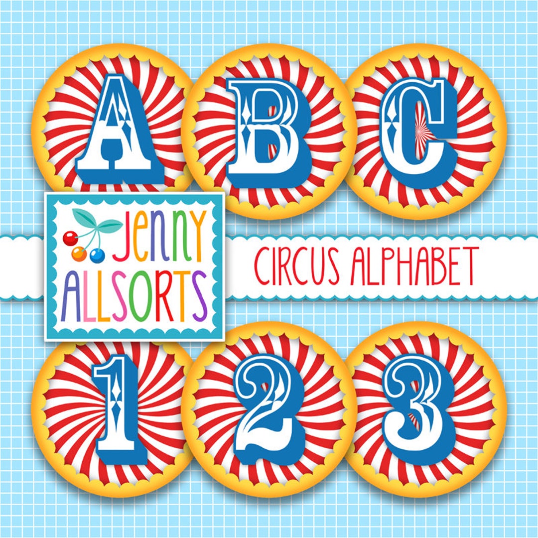 Circus Alphabet Clipart - Digital Circus Letters - Scrapbook Clip Art ...