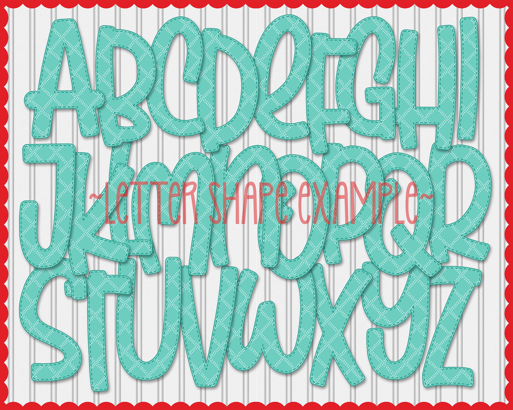 Yellow Gingham Digital Alphabet - Sublimation & Design 10" Digital ...