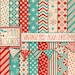 Vintage Christmas Digital Paper Set Clipart 20 Printable | Etsy