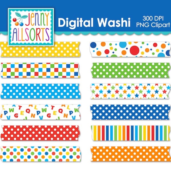 Digital Washi Tape - Etsy