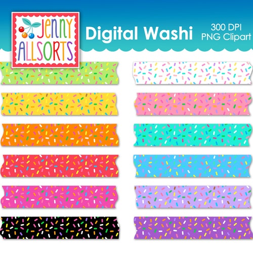 Ladybug Washi Tape Digital Clip Art Graphic Download Clipart - Etsy