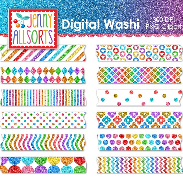 Glitter Washi Tape - Etsy