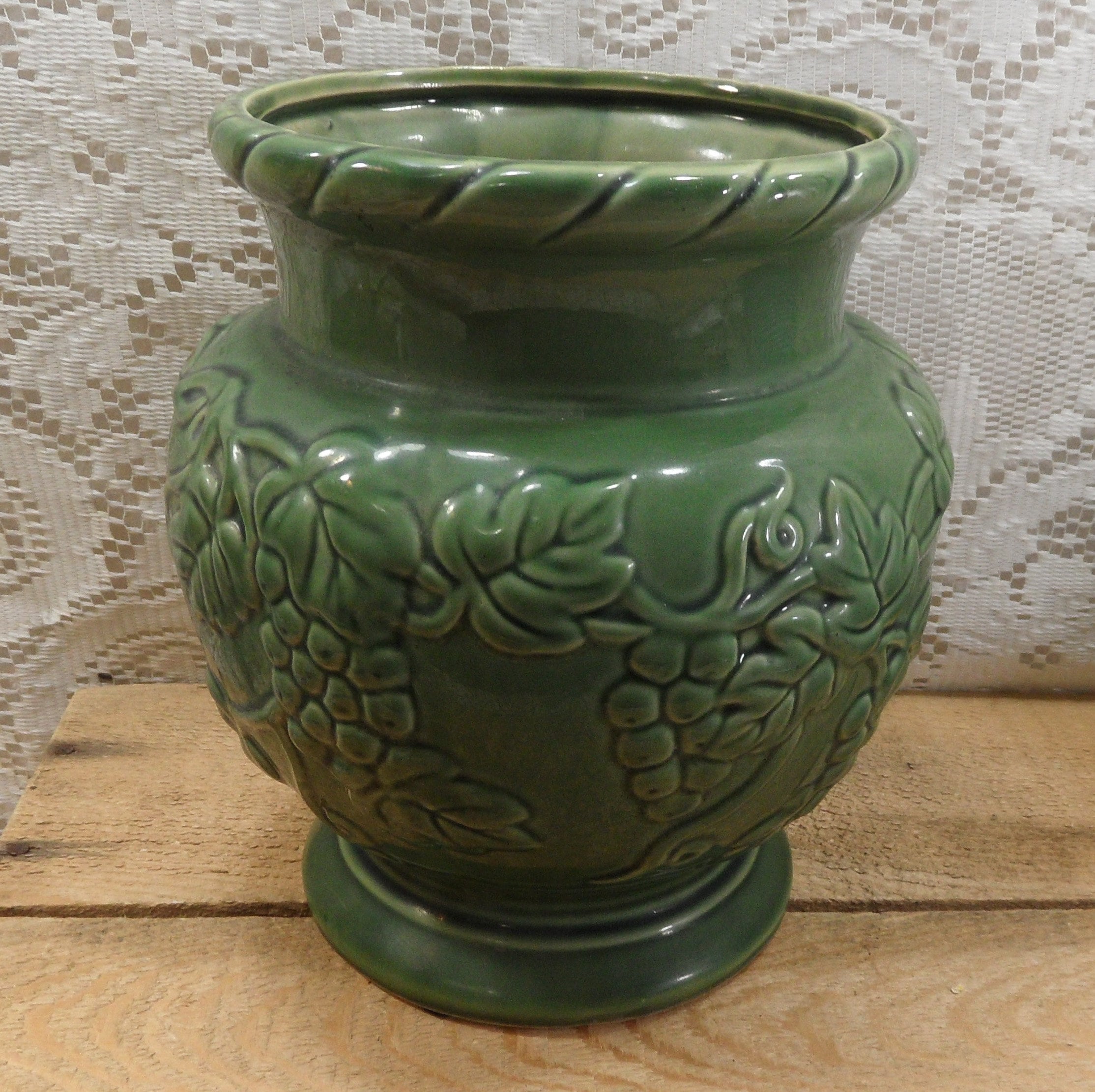 Hosley Potteries, Hosley Ceramic Vase, Green Ceramic Vase, Vintage Vase ...