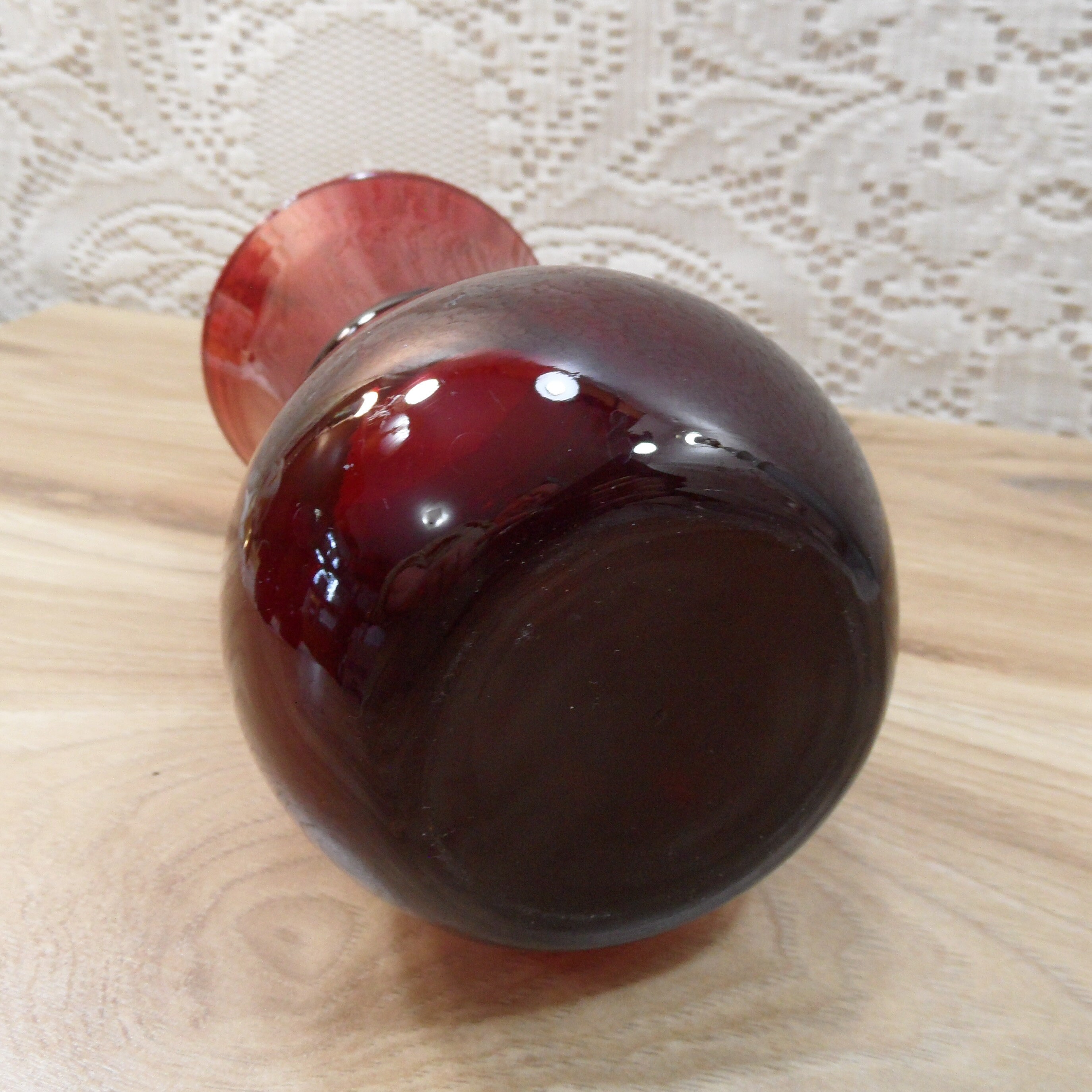 Red Vase, Red Glass Vase, Anchor Hocking Red Glass Vase, Ruby Red Vase ...