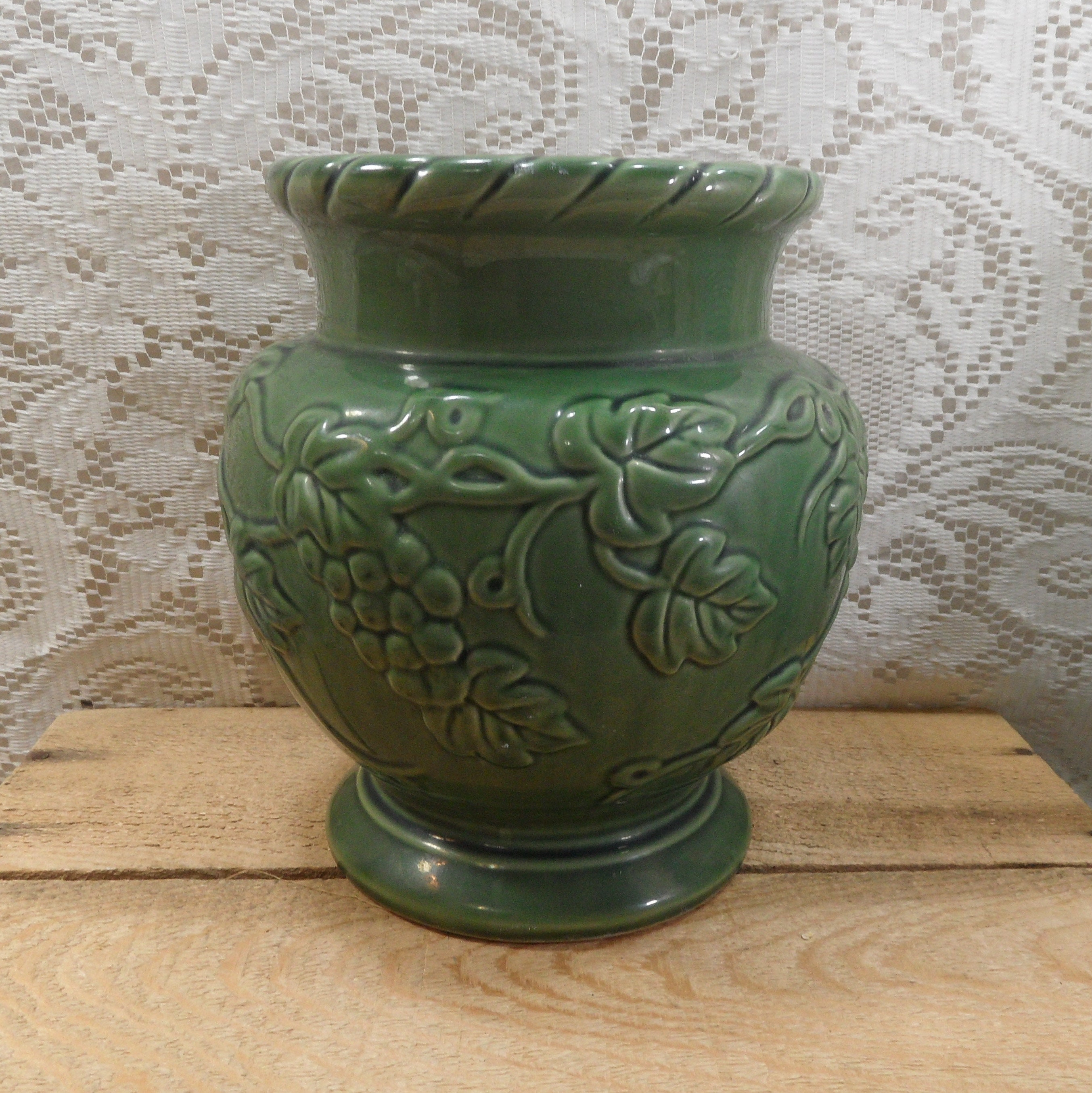 Hosley Potteries, Hosley Ceramic Vase, Green Ceramic Vase, Vintage Vase ...