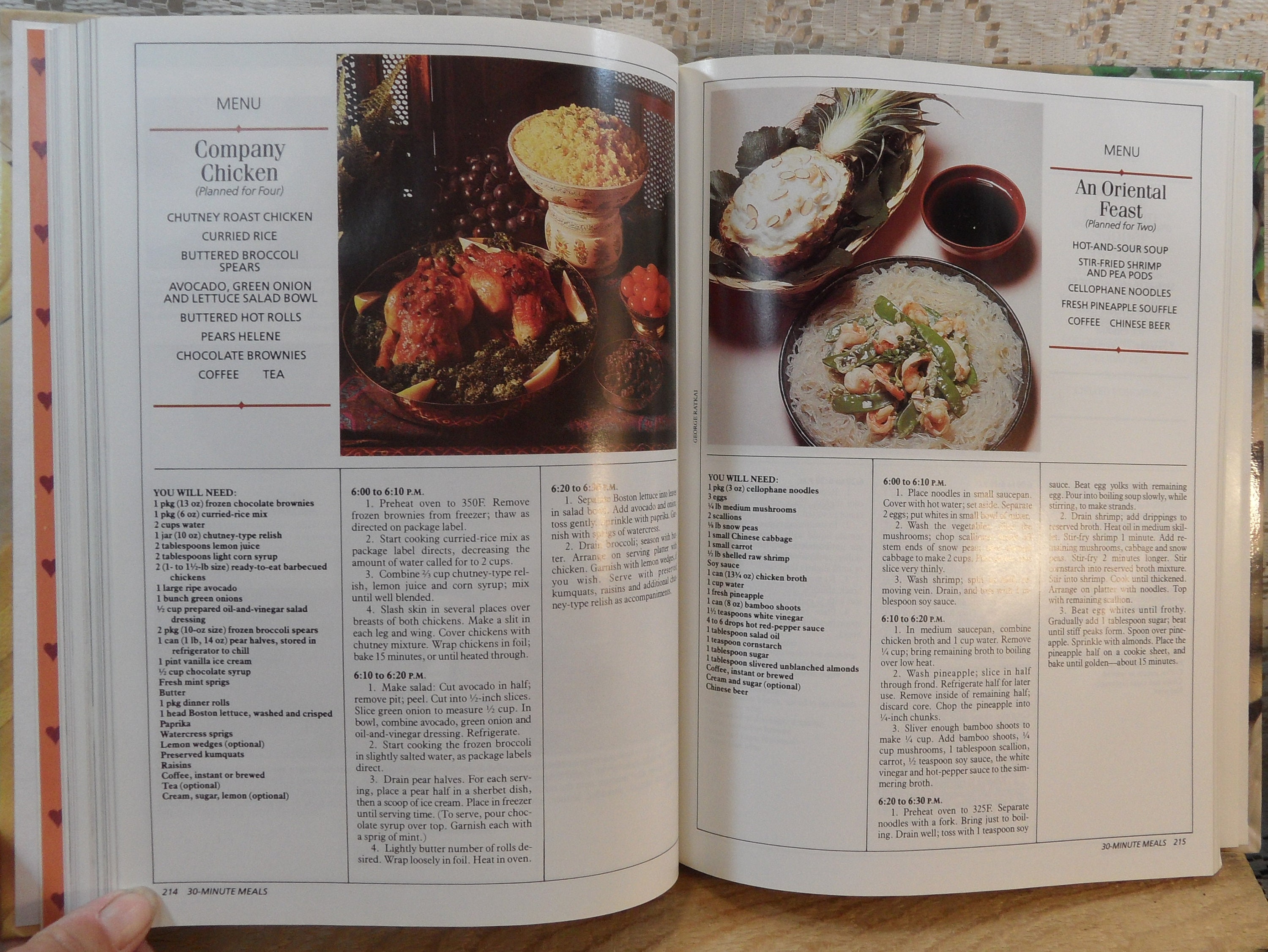 Mccall's No Time to Cook Meals in Minutes Cookbook Newfield ...