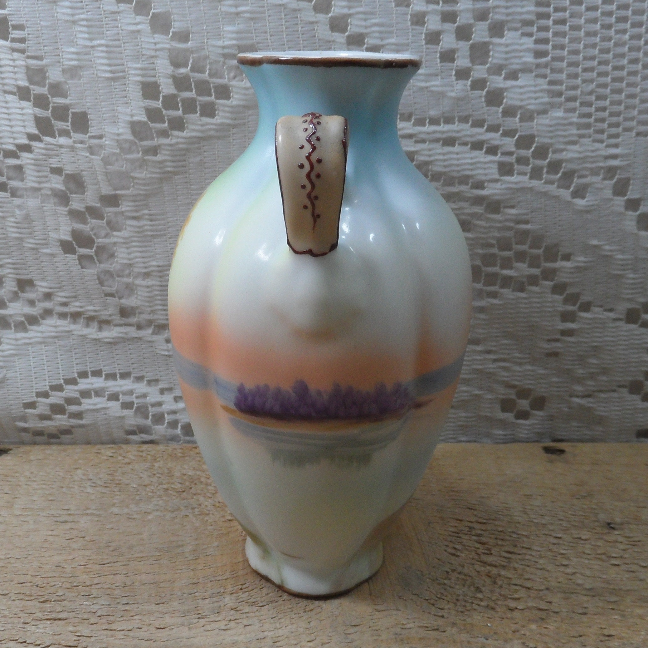 Nippon Vase, Morimura Brothers Nippon Vase, Landscape Vase, Gift for ...