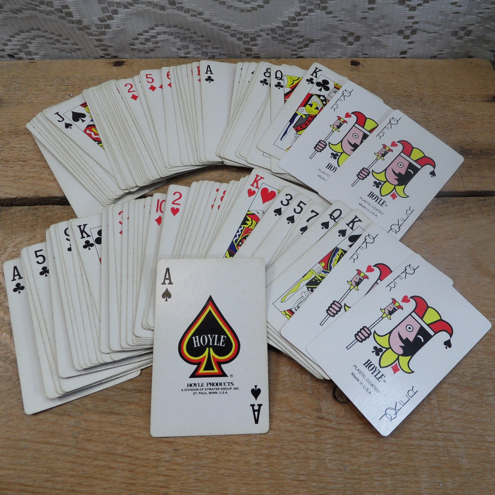 Hoyle boxed set of 2 decks of playing vintage cards by Hoyle | Etsy