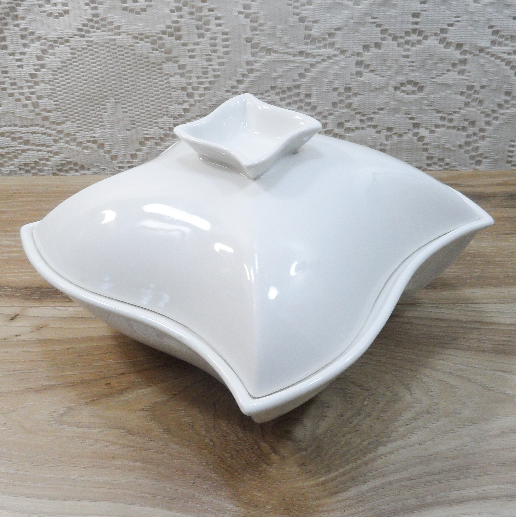 Godinger Siena Chafing Dish, Casserole Dish, 1 Quart White and Chrome ...