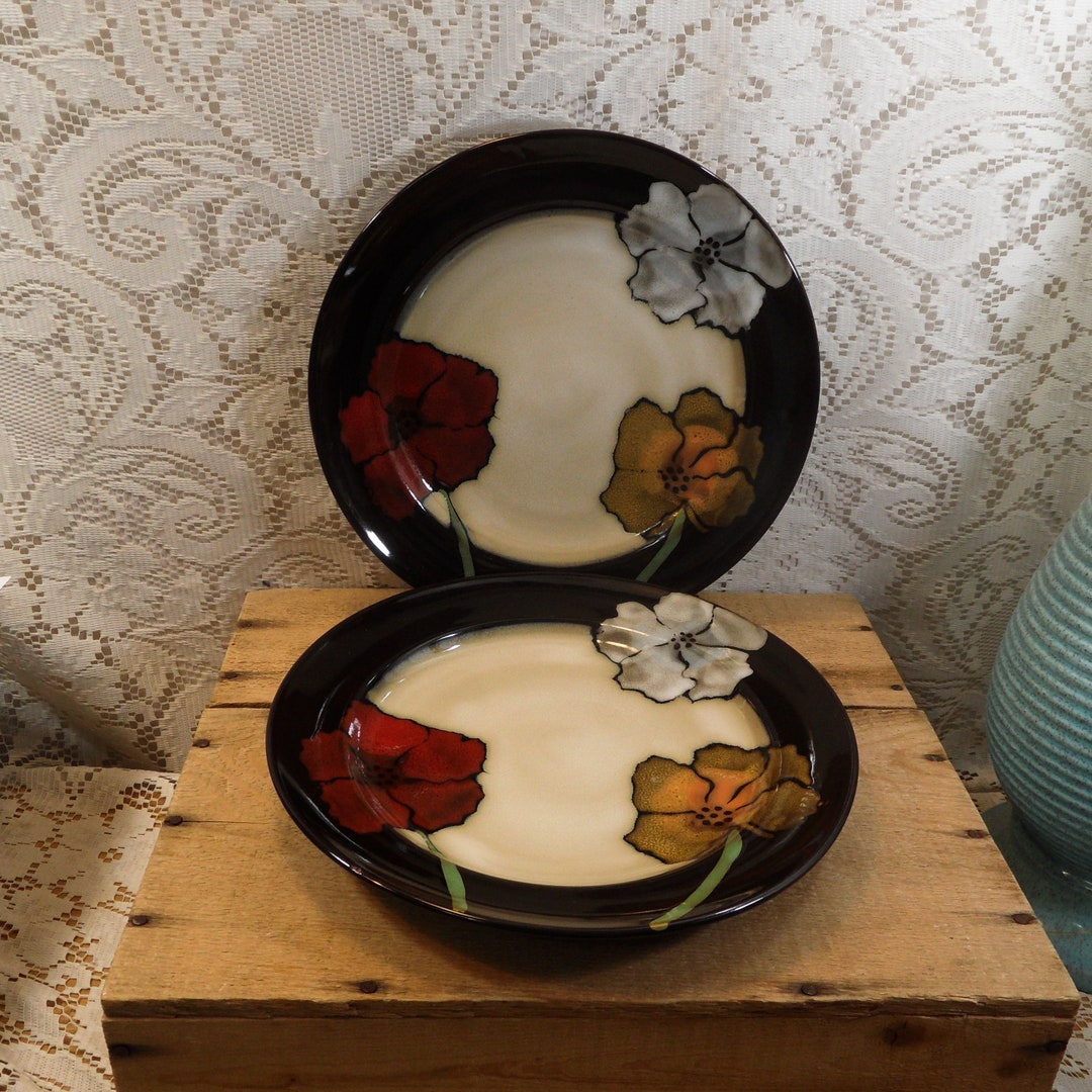 Vintage Pfaltzgraff Painted Poppies Dinner Plate Painted Poppies ...