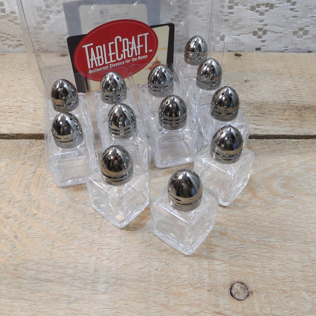 Mini Salt and Pepper Shakers Tablecraft Glass Salt and - Etsy