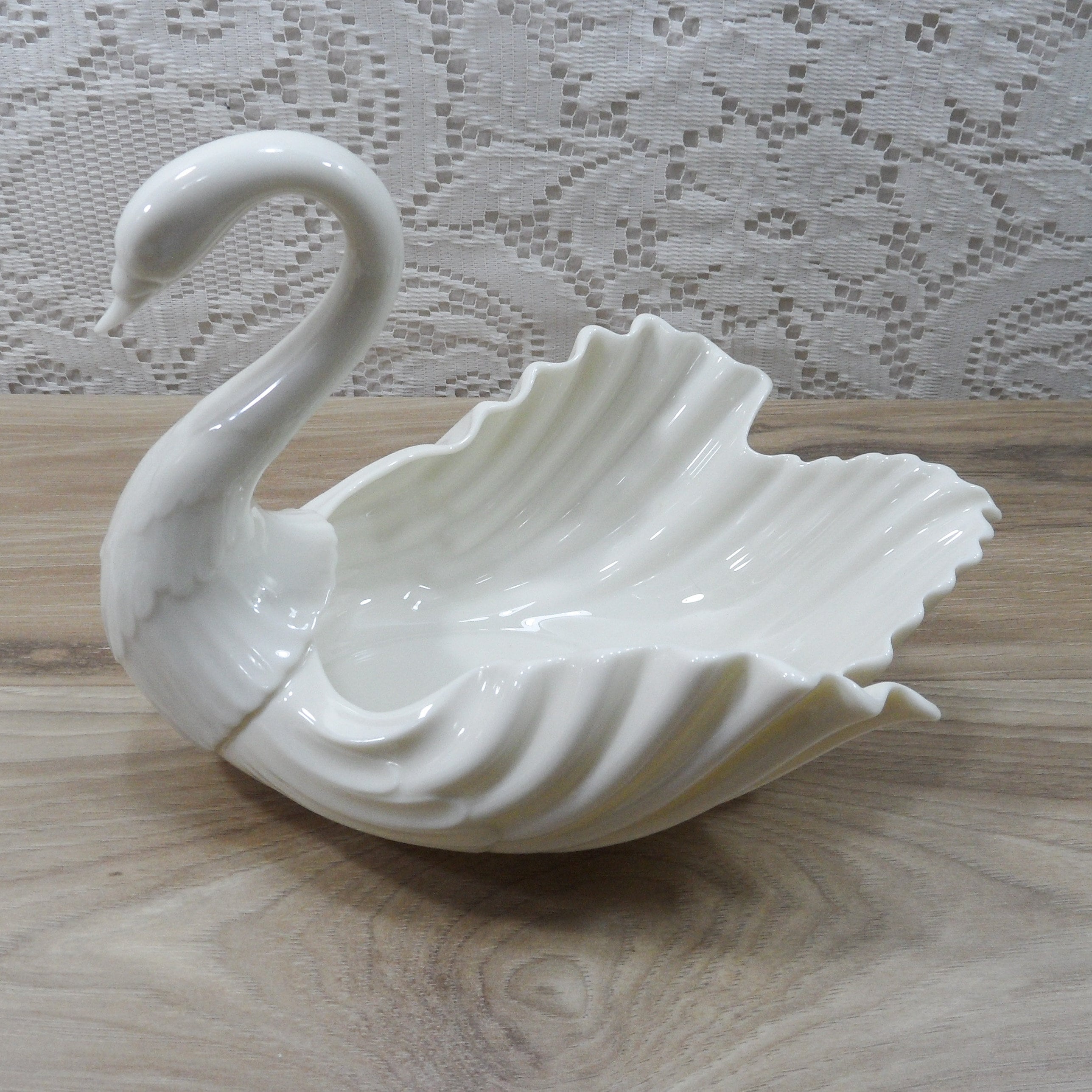 Lenox Swan Porcelain Swan Swan Decor Swan Dish White Swan - Etsy