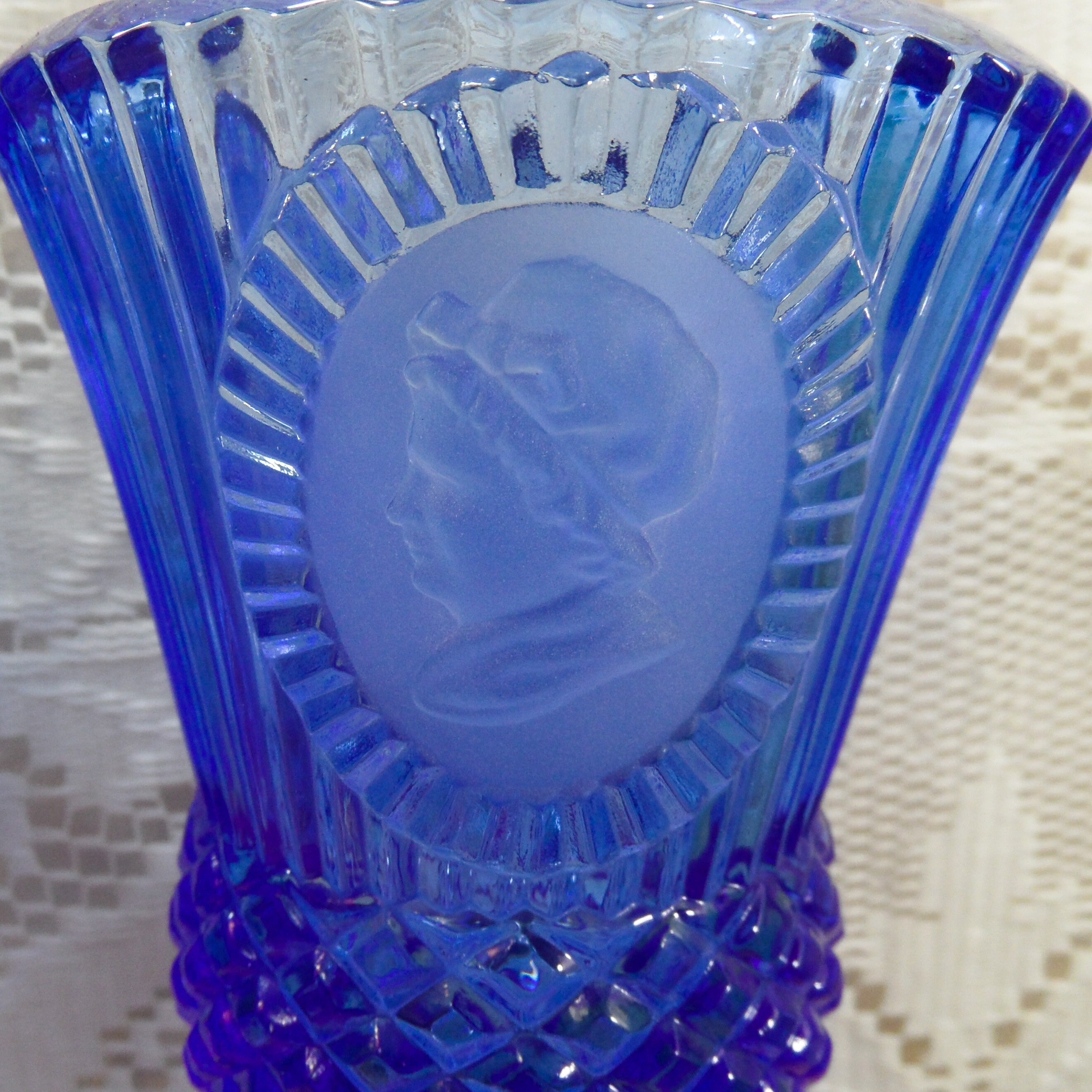Avon Glassware, Avon Blue Goblet, Avon George and Martha, Washington ...