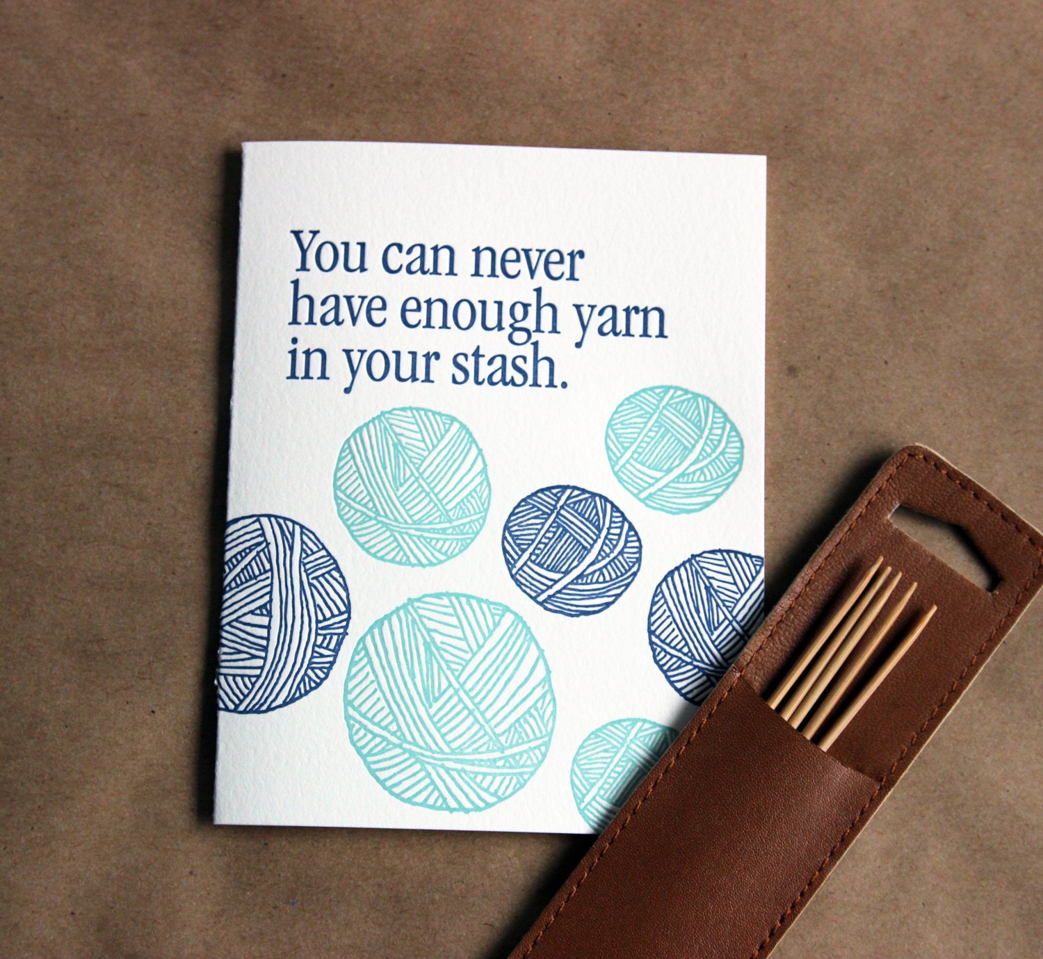 Yarn Card Set - Letterpress (set of 4) - Etsy