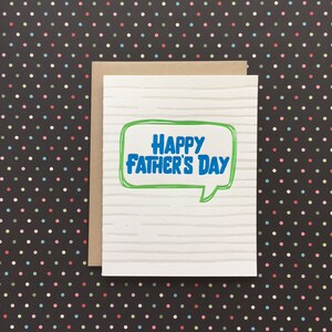 Happy Father's Day Bubble - Letterpress Card - Etsy