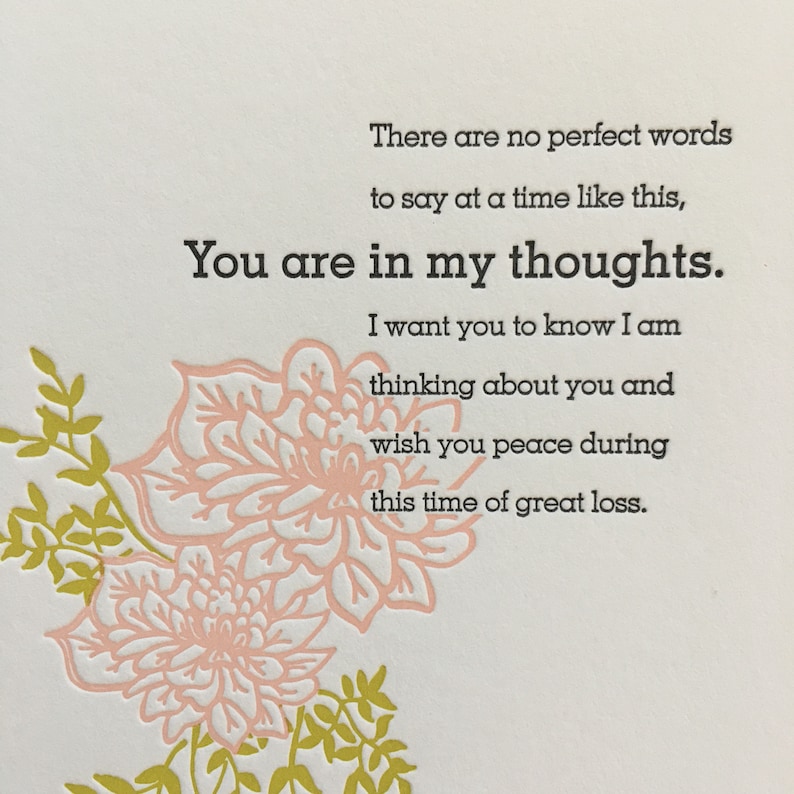 In My Thoughts Letterpress Card - Etsy