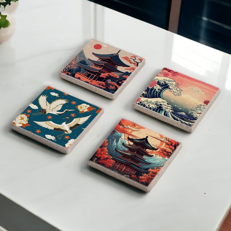 Japanese Coasters - Etsy