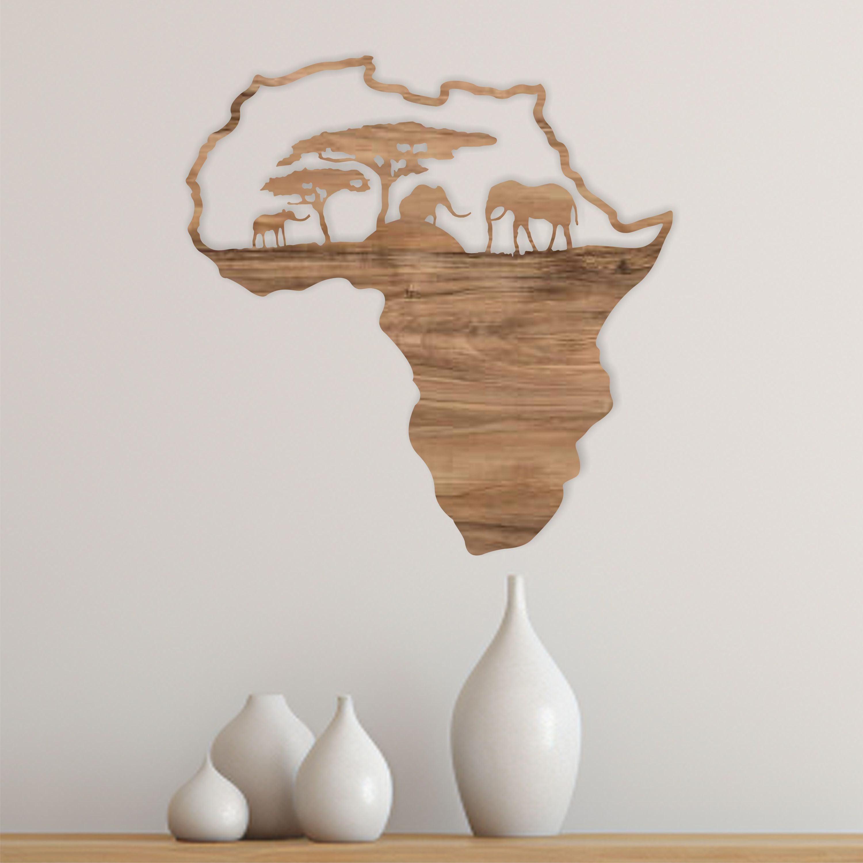 Wooden Africa Map, African Map Ethnic Wall Art, Housewarming Gift ...