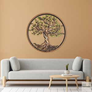 Tree of Life Wood Wall Decor, Tree of Life Wall Art, Sacred Geometry ...
