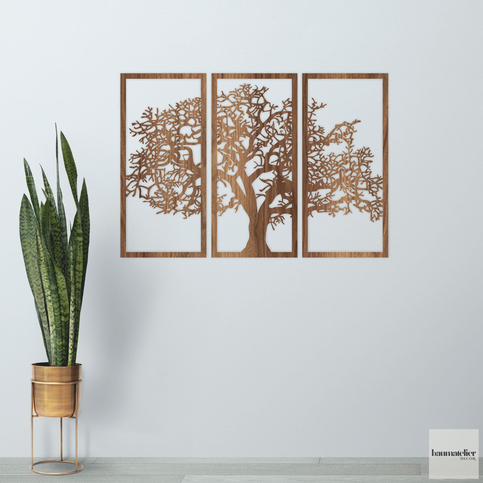 Tree of Life Wall Art, Tree of Life 3 Panels, Minimalist Wall Hang ...