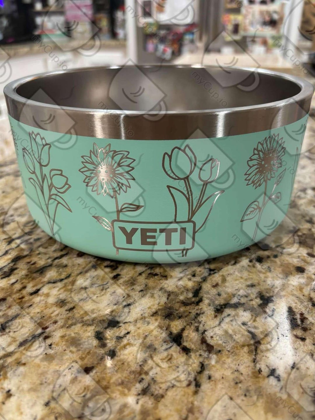 Sunflowers and Tulips Yeti Dog Bowl - Etsy