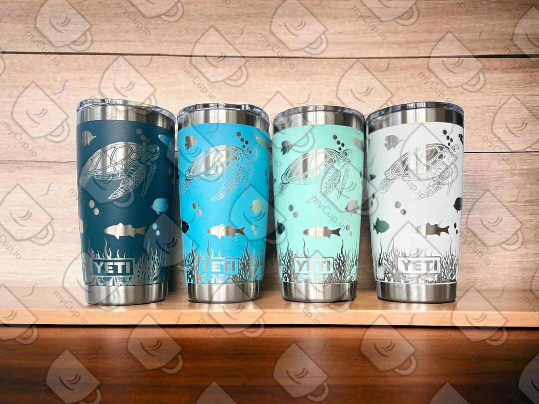 20oz Sealife Underwater Creatures Engraved Yeti Tumbler - Etsy