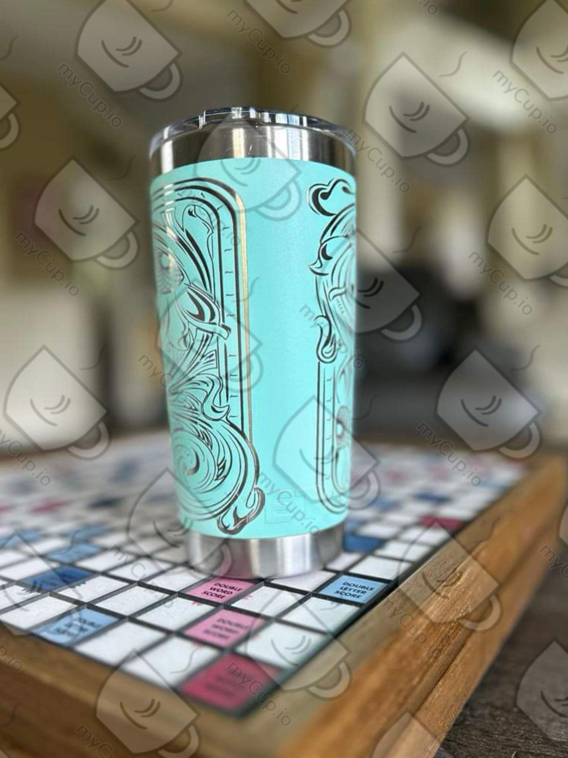 20oz Tapered Leather Engraving Yeti Tumbler - Etsy
