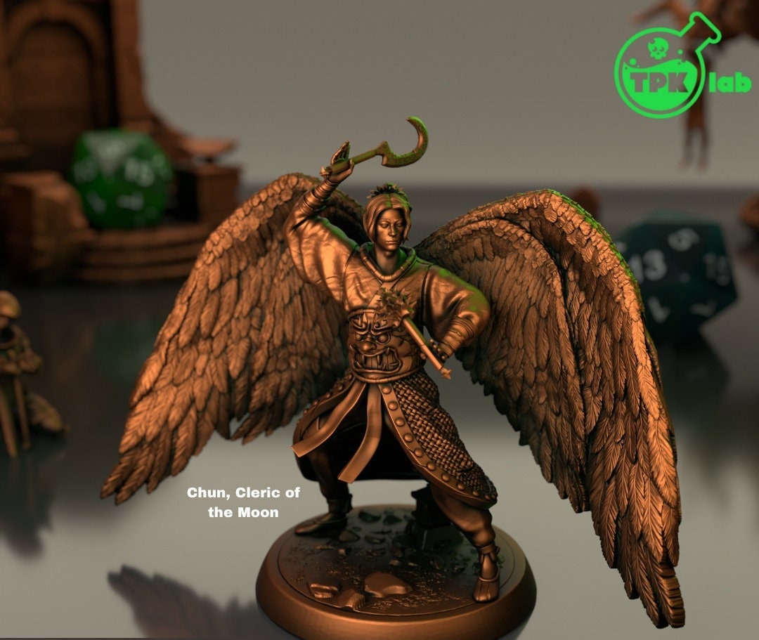 Aasimar Cleric Male Miniature Dnd Adventurer D&D RPG Mini NPC PC Minis ...