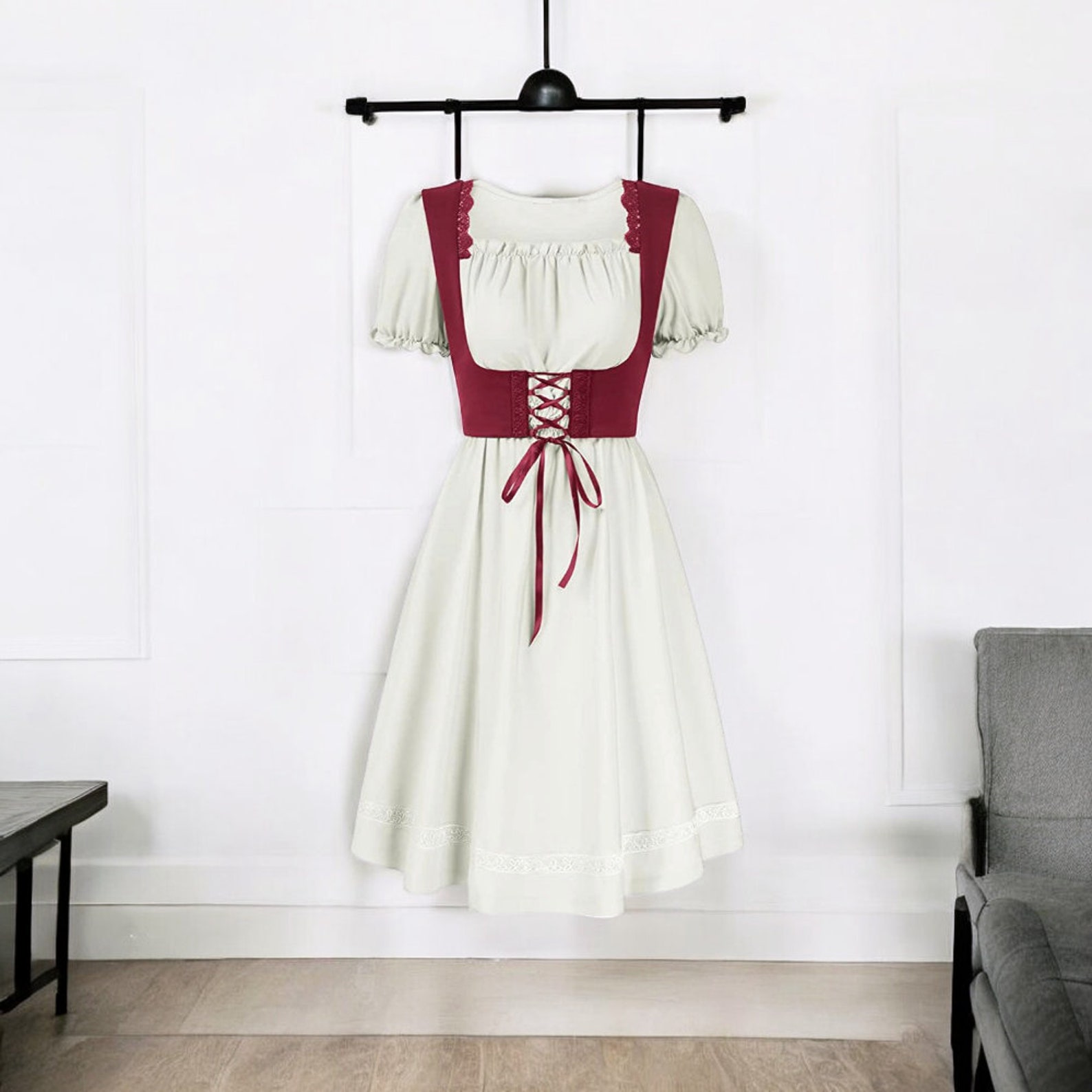 Renaissance Medieval Cosplay Dress, Women Victorian Dress, Ren Faire ...