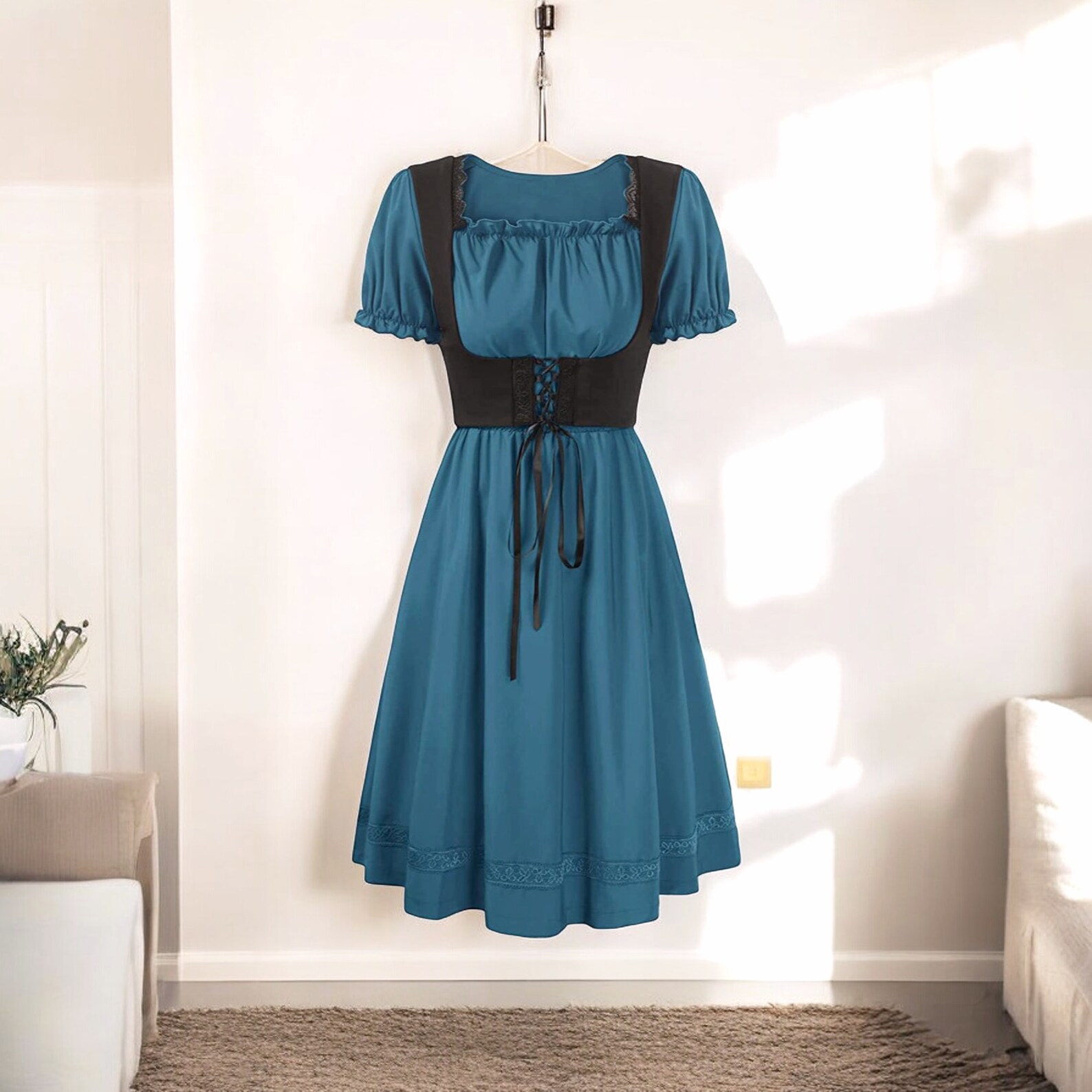 Renaissance Medieval Cosplay Dress, Women Victorian Dress, Ren Faire ...