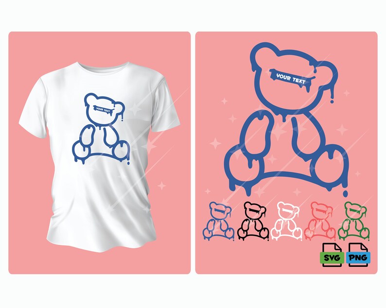 Teddy Drip SVG and PNG Files Font File High Resolution Images Ready to ...