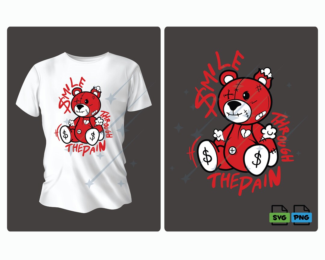 Teddy Villain SVG and PNG Files Font File High Resolution Images Ready ...