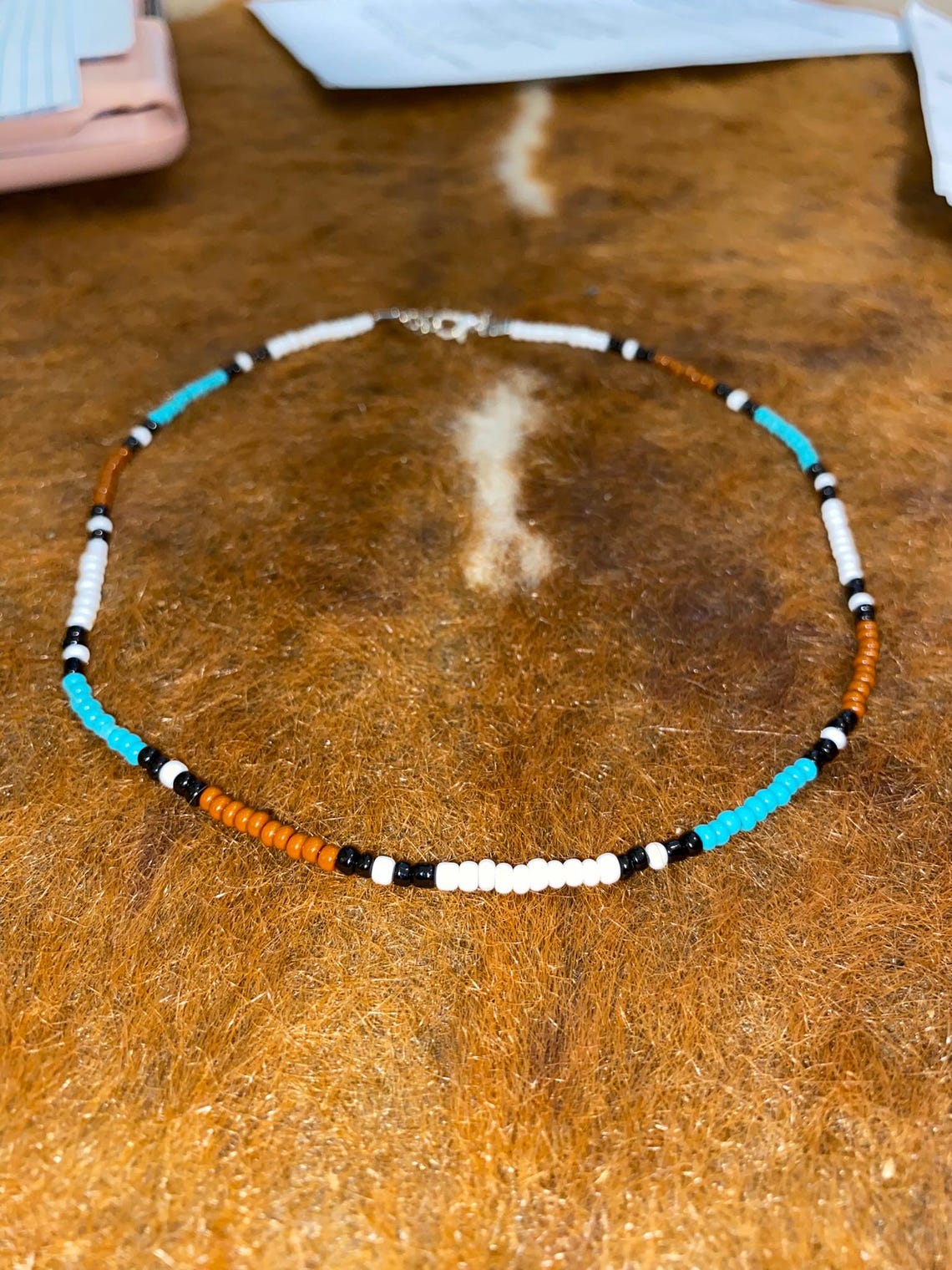 Barn Haybale Western Beaded Seed Necklace - Etsy