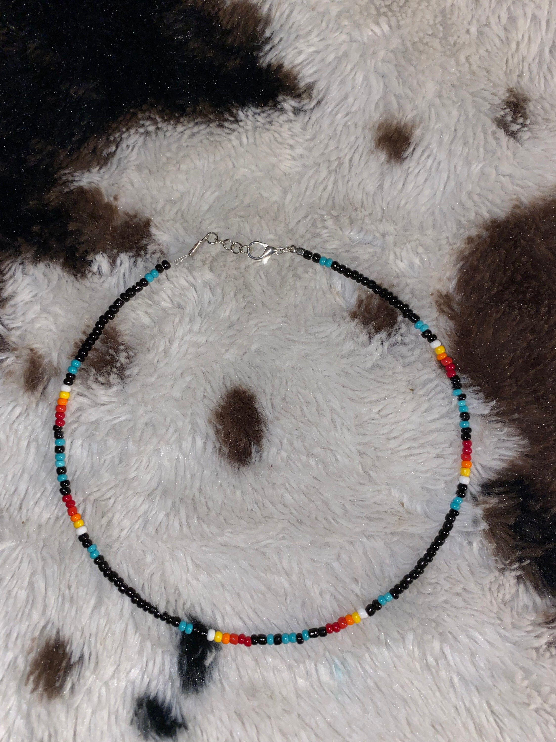 Smoke and a Light Beaded Necklace - Etsy