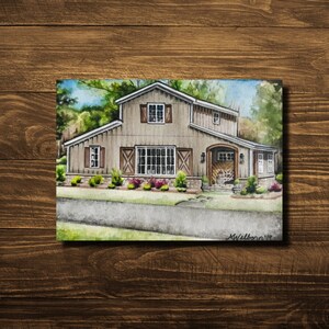 Custom Hand Painted House Portrait - Etsy