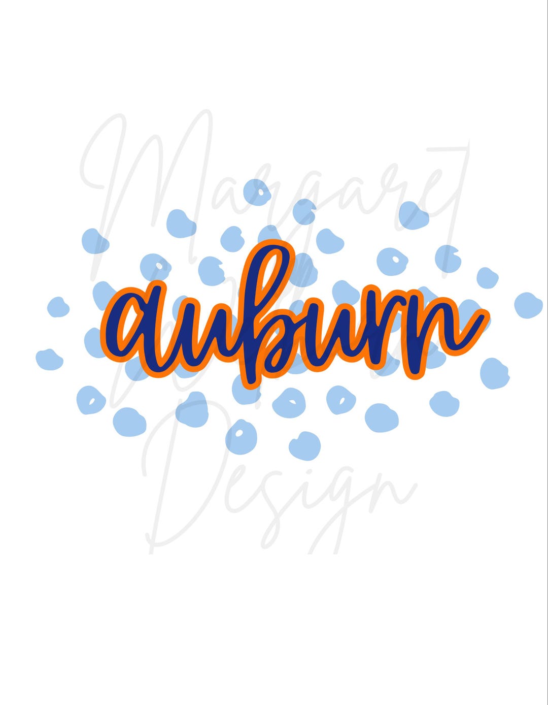 Auburn Tigers Polka Dot Design - Etsy