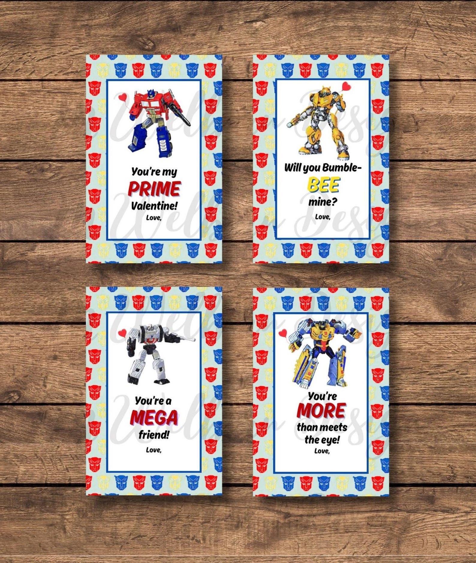 Printable Transformer Valentines - Etsy